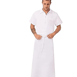 Chef Works Unisex Full-Length Chef Apron, White, One Size
