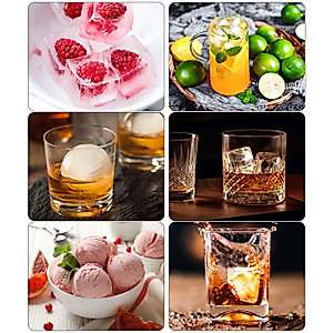 Silicone Large Ice Cube Molds (Set Of 3), 6 Ice Ball Maker Mold, 6 Square Ice Cube Mold，4 Diamond, Reusable Whiskey Ice Mold, Ice Molds for Cocktails, Bpa Free, Freezer Ice Cube Tray (Grey)