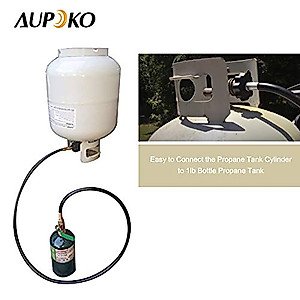Aupoko Propane Refill Adapter Hose, 36’’ Propane Refill Hose with POL Type 1LB Tank Bottle Adapter, and ON/Off Control Valve, 350PSI Rated High Pressure Propane Extension Hose