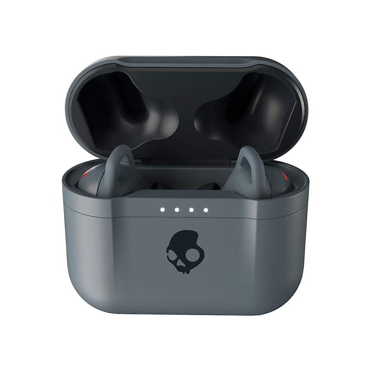 Skullcandy Indy Fuel In-Ear Wireless Earbuds, Wireless Charging, 30 Hr Battery, Microphone, Works with iPhone Android and Bluetooth Devices - Grey
