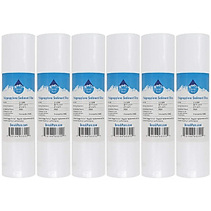 6-Pack Replacement for Culligan RVF-10 Polypropylene Sediment Filter - Universal 10-inch 5-Micron Cartridge Compatible with Culligan RVF-10 Exterior Water Filter - Denali Pure Brand