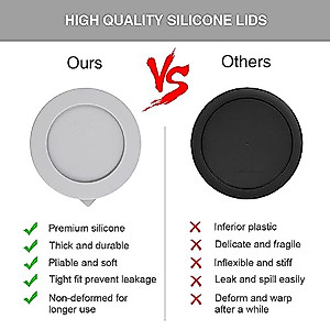 ARCOOLOR Pint Containers with Silicone Lids Replacement for Ninja Creami - 4 Pack, Compatible with NC299AMZ & NC300s Series Ice Cream Maker with E-Cookbook, Airtight & Dishwasher Safe (MIX2)