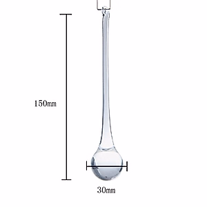 H&D 10pcs 5.9inch Large Crystal Raindrop Chandelier Prisms Hanging Drops Pendants DIY Parts (Clear)