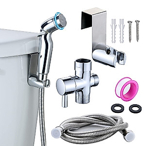 Timewill Handheld Bidet Sprayer for Toilet, Baby Cloth Diaper Sprayer Kit with 2 Water Flow Sprayers, Muslim Shower, Butt Cleaner, Dog Shower Sprayer