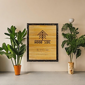 Rustic Wooden Poster Picture Frame 16x20 - Natural Solid Eco Distressed Wood for Wall Mounting Photo Frame - Charcoal