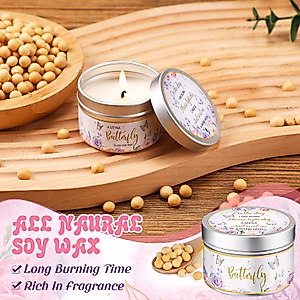 Threlaco 50 Pcs Baby Shower Party Favors Candles Lavender Scented Gender Reveal Candle Gifts Bulk Candles for Favors Baby Shower Favors Rustic Tea Lights Candles Return Gifts (Flower and Butterfly)