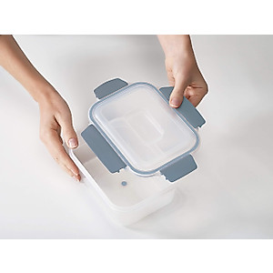 Joseph Joseph Nest Lock Plastic BPA Free Food Storage Container Set with Lockable Airtight Leakproof Lids, 10-Piece, Sky