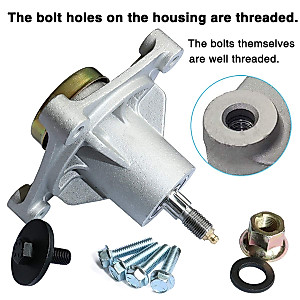 KOOTANS Mower Spindle Assembly for AYP 174356 174358 Husqvarna 532174356 587125201 532174358 Z246 GTH2548 GT2248 GTH2248 YTH1848XP YTH2448 YTH2748, Fits AYP 48" Decks 2002 & Newer (with Bolts, Zerk)
