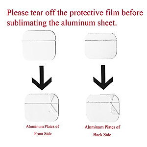 FUKiss 5 PCS Sublimation Hard Plastic Blanks Case Cover Compatible with AirPods 1 and AirPods 2 DIY Blank Case Gifts Personalized Printing Cases with Inserts Black