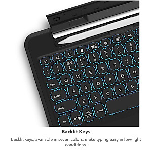 ZAGG Rugged Book iPad Case with Detachable Magnetic-Hinged Keyboard for iPad Air 3, iPad Pro 10.5" & 10.2" (9th Gen), Multi-Device Bluetooth, Apple Pencil Holder, Long-Lasting Battery, Wireless, Black