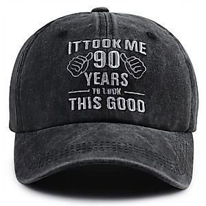 Nxizivmk 90th Birthday Decorations for Women Men, Vintage 1934 Old Man Hat, Adjustable Embroidery 90 Years Retired Baseball Cap, Funny Retirement Gifts for Dad Grandpa Friend Senior Citizen