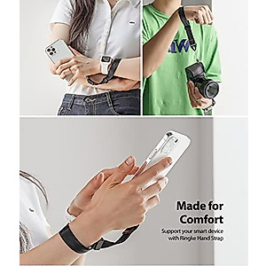 Ringke Hand Strap [Phone Wrist Strap] Designed for Camera Strap and Phone Strap, Adjustable Sturdy Universal Lanyard Compatible with Camera and Phone Case - Black