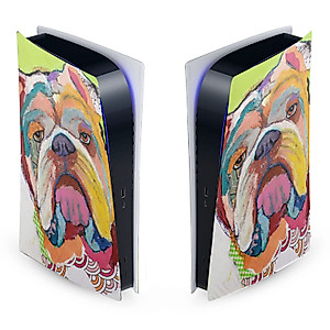 Head Case Designs Officially Licensed Michel Keck Bulldog Art Mix Vinyl Faceplate Sticker Gaming Skin Case Cover Compatible with Sony Playstation 5 PS5 Digital Edition Console