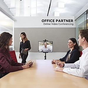 iPad and Phone Tripod Mount Adapter with Ball Head, iPad Holder for Tripod, 360 Rotatable Tablet Clamp Mount fits iPad Pro 12.9, iPad Air Mini 3 4, Galaxy Tab, Surface Pro, Selfie Stick(5.3-10.6")