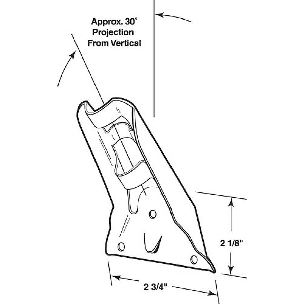 Prime-Line U 9378 3/4 In. Zinc-Plated Steel Flagpole Bracket (Single Pack)