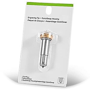 Engraving Tip + QuickSwap Housing for Cricut Maker/ Maker 3, Premium Carbide Engraving Tip, Ideal for Engraving Long Lasting Designs on Glass, Acrylic, Metal & More, Original Version