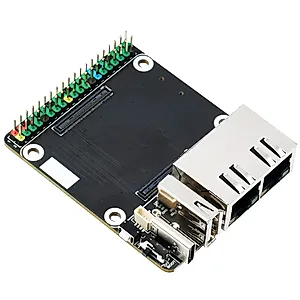 for Raspberry Pi Compute Module 4, Mini Dual Gigabit Ethernet Base Board Onboard Ethernet USB Rich Interfaces