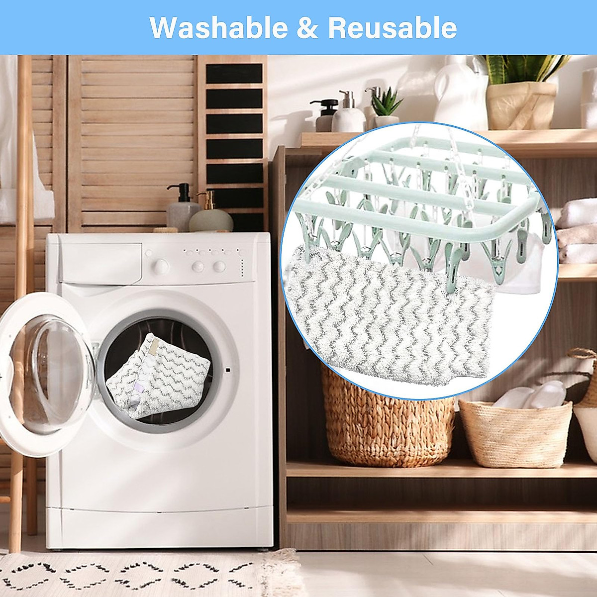 S3973D Steam Mop Replacement Pads for Shark Lift-Away Pro & Genius Steam Pocket Mop S3973 S3973D S5003D S3973WM S5001 S5002Q S5003A S5004 S5004W S6001W S6001WM S6002 S6002C,Part # P184WQ, 8 Pack