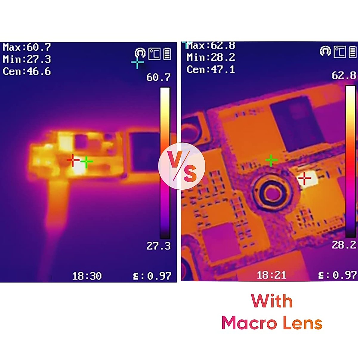HIKMICRO B10 256 x 192 IR Resolution Thermal Imaging Camera with 2MP Visual Camera, Full Screen Measurement, 25 Hz Refresh Rate Thermal Camera with 3.2" LCD Screen with Macro Lens
