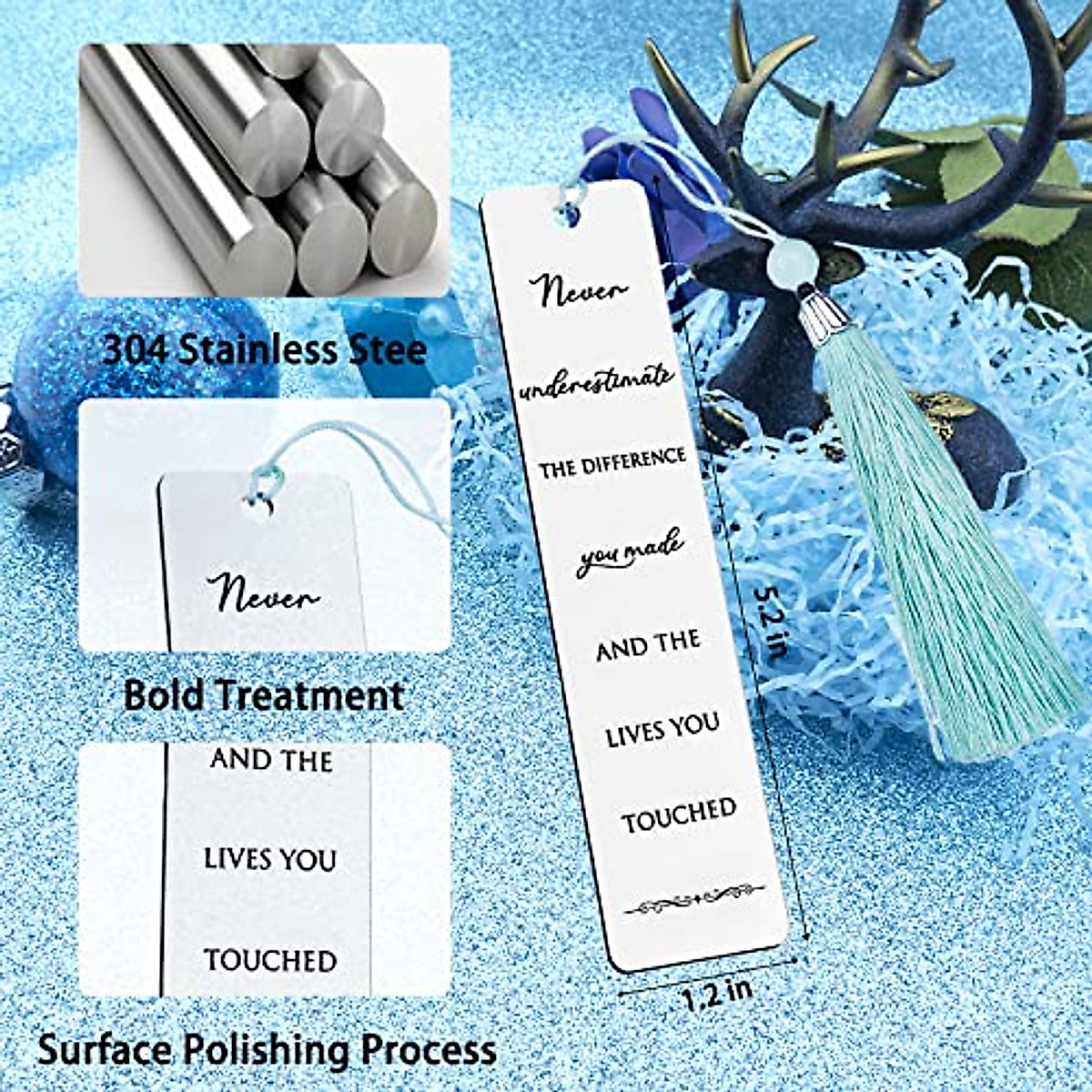 Farewell Gifts for Coworkers Thank You Gifts for Coworkers Boss Lady Employee Team Work Besties Appreciation Goodbye Gifts Going Away Farewell Gifts for Coworkers Metal Bookmark for Women Men