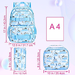 KLFVB Laptop Backpack for Women, Travel College School Bookbag, 17 Inch Cute Business Computer Waterproof Anti Theft Backpacks for Teenagers Girls - Purple