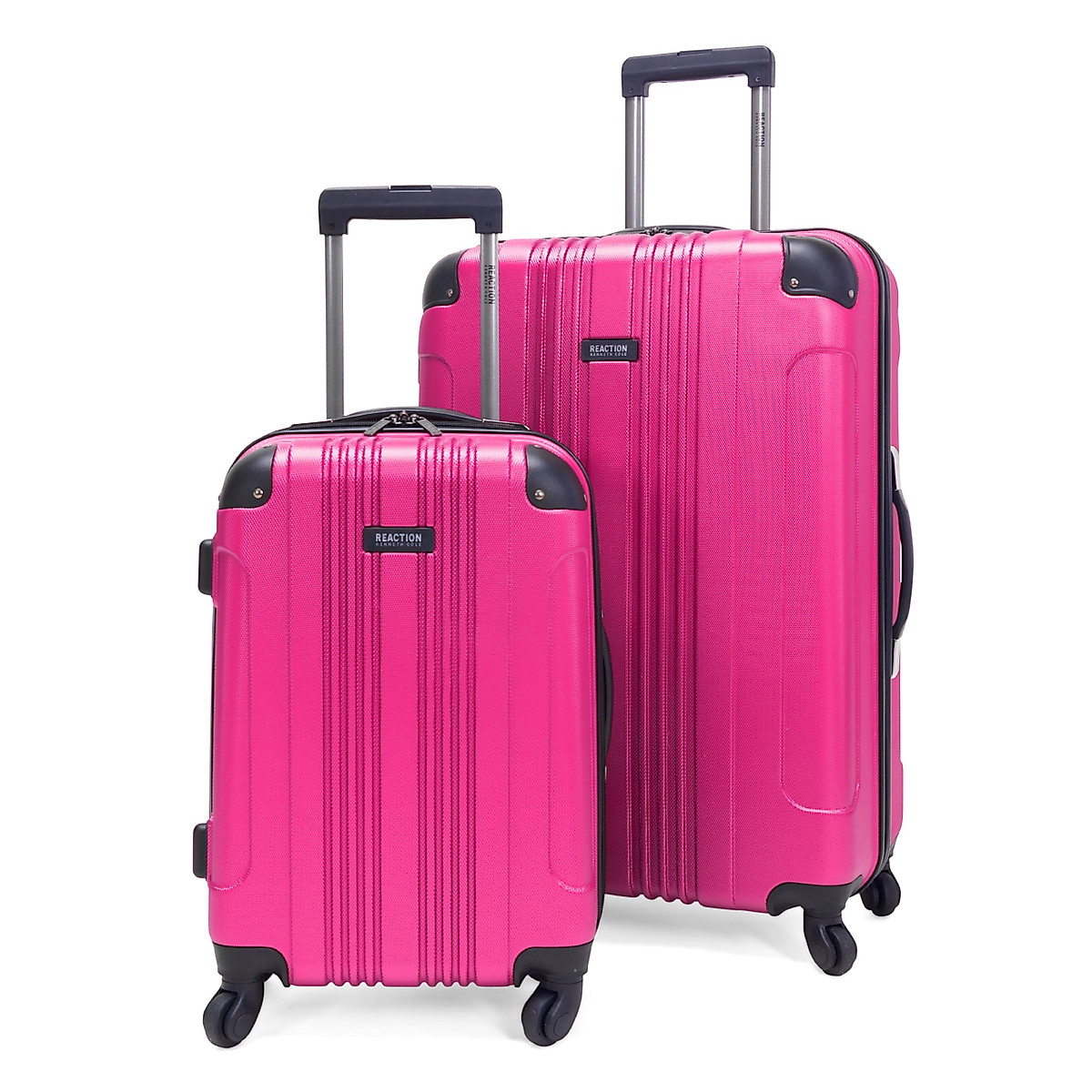 Kenneth Cole REACTION Out of Bounds Lightweight Hardshell 4-Wheel Spinner Luggage, Magenta, 2-Piece Set (20" & 28")