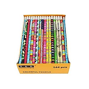 SKKSTATIONERY Assorted Colorful Pencils, Pencil Assortment, Awards & Incentives Pencils, 2 HB, 144/box.