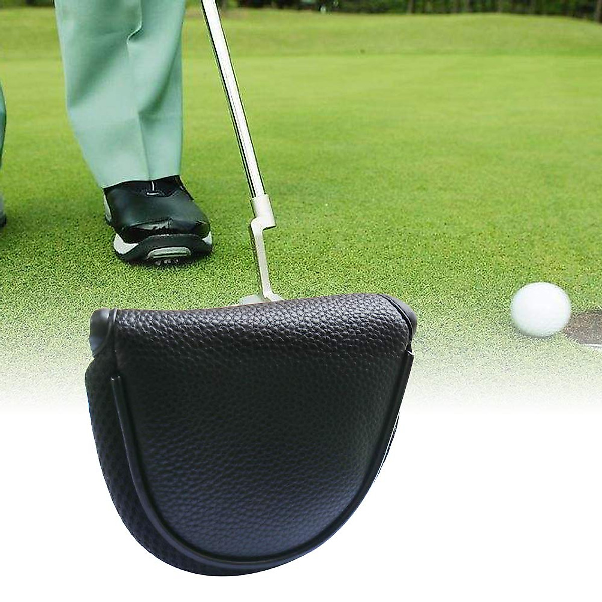 HISTAR Golf Mallet Putter Headcover for Taylormade Scotty Cameron Odyssey Velcro (Black)