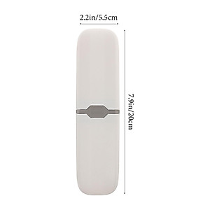 SUPVOX Portable Toothbrush Case Box Travel Capsule Oran Denture Care Container Travel Women Men 2pcs White and Clear