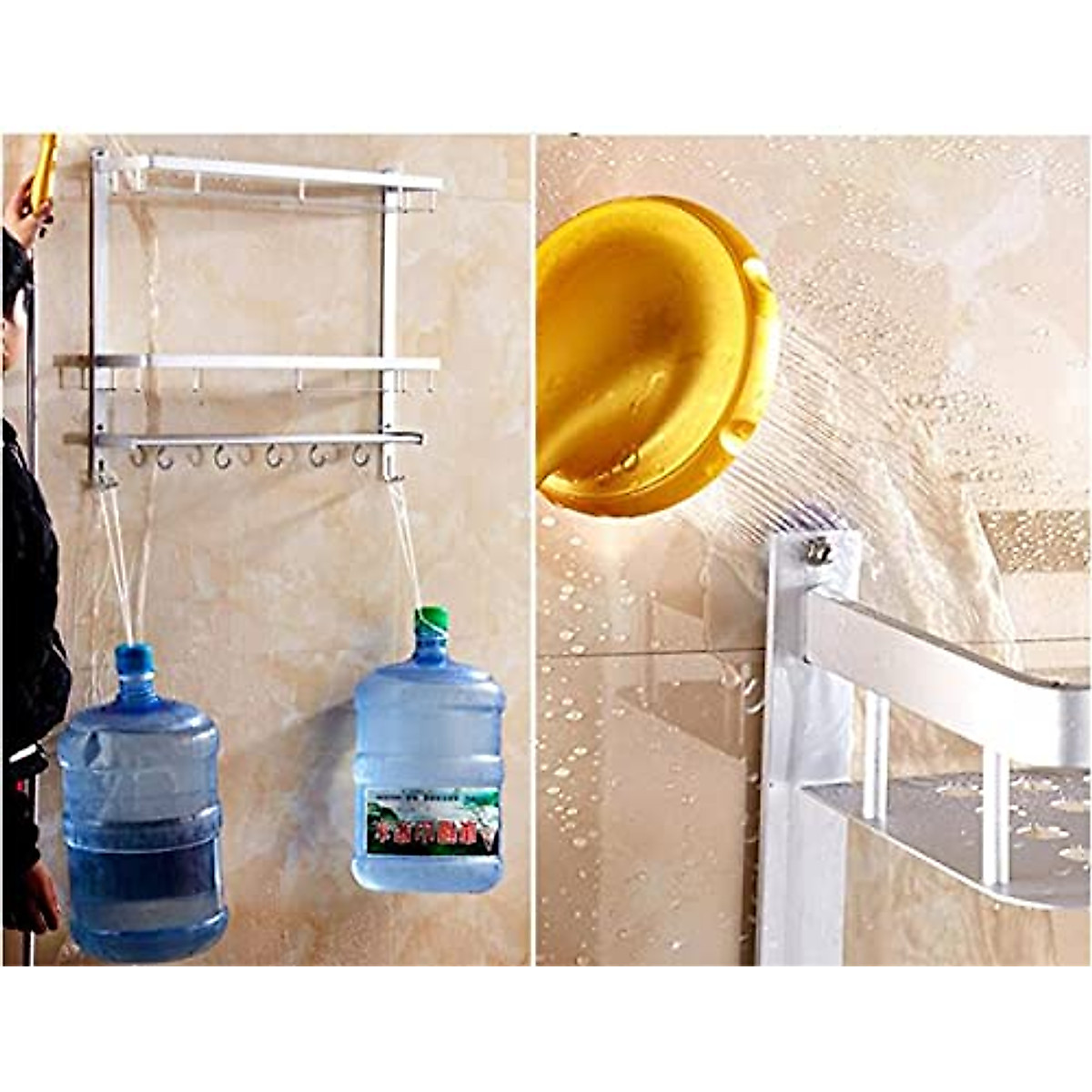 KK5 Adhesive Hanging Nails Wall Hook Hanger - 14mm 20/Pack Non-Trace No-Drilling Transparent Adhesive Ceiling Hooks | Heavy Duty Seamless Nail Free Screws for Kitchen Bathroom Storage Room