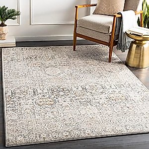 Mark&Day Area Rugs, 8x10 Geelbroek Updated Traditional Tan/Ivory Area Rug, Beige/Gray/Black Carpet for Living Room, Bedroom or Kitchen (7'10" x 10'2")