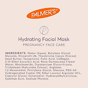 Palmer's Pregnancy Hydrating Facial Sheet Masks, 0.95 fl. oz. (Pack of 5)