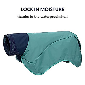 Ruffwear, Dirtbag Dog Towel, Camping and Outdoor Absorbent Coat, Aurora Teal, Medium