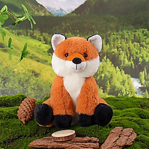 Apricot Lamb Toys Plush Fox Stuffed Animal Soft Cuddly Perfect for Girls Boys (Yellow Fox, 9 Inches)