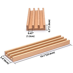 Yellow Mountain Imports Premium Beechwood Domino Racks/Trays (10-Inch) - Set of 4 - Domino Holders for Mexican Train, Chickenfoot and Other Domino Games