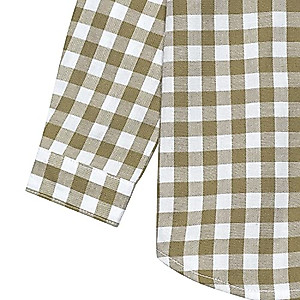 Gerber Baby and Toddler Boys Long Sleeve Button Up Plaid Shirt, Tan Plaid, 18 Months