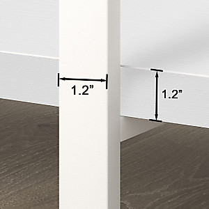 HSH 5 Tier Tall White Bookshelf, Metal and Wood Storage Book Shelves for Bedroom Living Room Office, Modern Large White Bookcases and Bookshelves 5 Shelf, Farmhouse Open Vertical Display Book Shelf