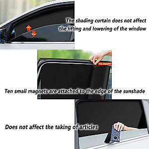 4Pack Car Window Shades with Magnets,Strong-Light Blocking&UV Protection Car Privacy Shades,Universal Essential Interior Accessories for Window Baby,Auto Camping and Napping Curtains