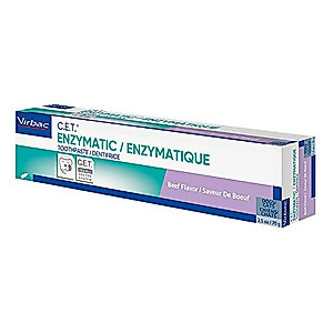 CET Virbac Plaque Tartar Control Enzymatic Dog and Cat Toothpaste, 2.5 oz, Beef