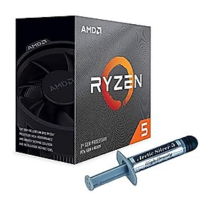 AMD 100-100000050BOX Ryzen 5 3500 3.60GHz AM4 65W Processor + Arctic Silver 5 High-Density Polysynthetic Silver Thermal Compound 3.5g