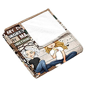 KERAOO Custom to My Daughter Blanket from Mom - You are My Sunshine - Personalized Name Blanket for Daughters Christmas Graduation