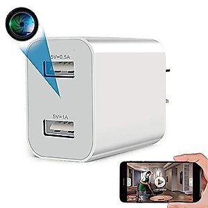 TOQI Spy Camera Wireless Hidden WiFi Camera with Remote Viewing, 2023 Newest Version 1080P HD Nanny Cam/Security Camera Indoor Video Recorder Motion Activated, Support iOS/Android, White, No Audio