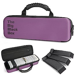 CDBXPRG 1000 Trading Card Box for Several Games, Sports Card Travel Organizer, Purple Case