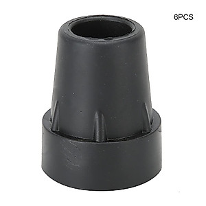 Replacement Cane Tips, 6pcs 19mm Hole Diameter Hiking Cane Crutch Feet Tips Heavy Duty Non Slip Plastic Tips Trekking Pole Tips Replacement Pole Tip Protectors Fits Most Standard Hiking Poles