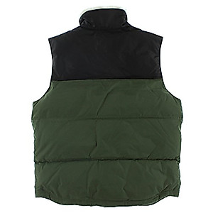 Adidas Mens Utility Down Vest Olive Green M, Color: Olive Green/Black/Off White