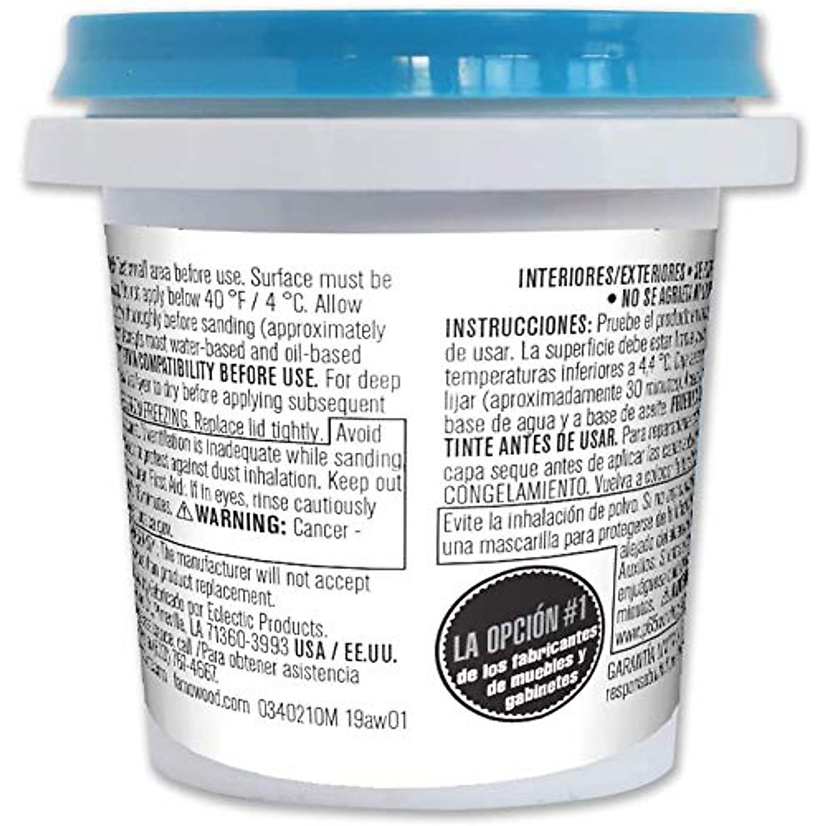 FamoWood 40042126 Latex Wood Filler - 1/4 Pint, Natural (Тwo Рack)