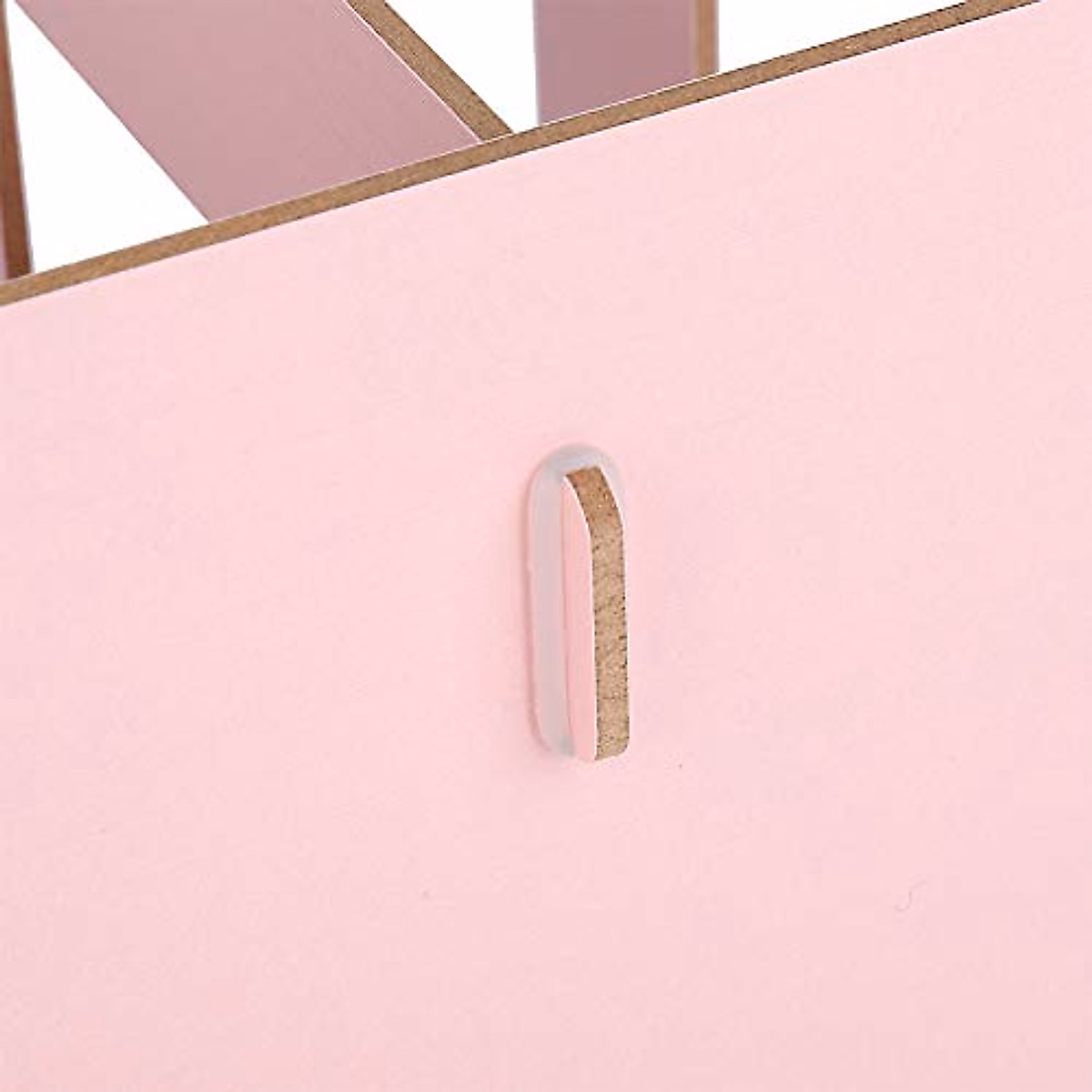 YOUTHINK DIY Desktop Bookshelves, Wooden Books DVD Placement Shelves Storage Shelves, Suitable for Students Children Adults (Light Pink)