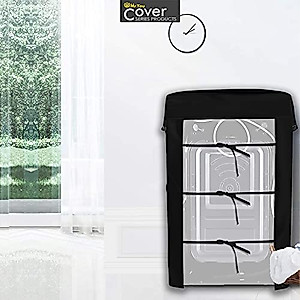 Portable Washing Machine Cover,Top Load Washer Dryer Cover,Waterproof Full-Automatic/Wheel Washing Machine Cover(24"25"38"inches,Black)…