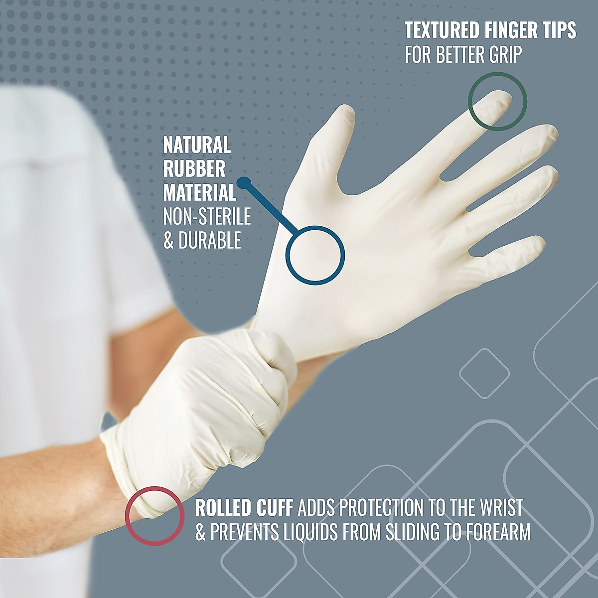 Reli. Latex Gloves, Small (110 Count) | Disposable | Powder-Free | White Gloves, Non-Sterile | All Purpose - Cleaning, Automotive, Cooking, Industrial, Laboratory | Single Use (Small)