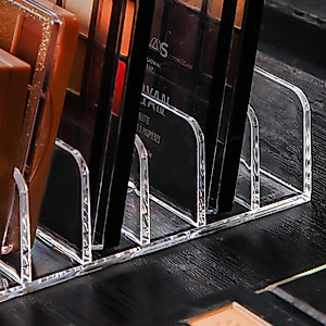 Vowcarol Eyeshadow Palette Organizer, Acrylic 7-Section Divided Makeup Palette Organizer Holder - Clear 2 Pack